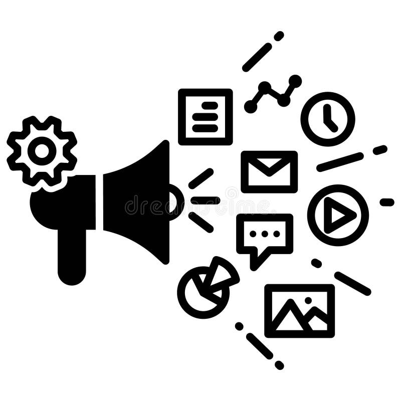 Marketing Icon Vector, Megaphone Symbol, Digital Marketing Symbol Stock ...
