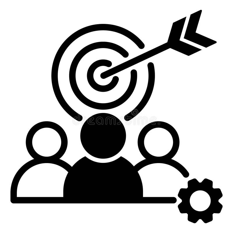 Team Target Icon, Team Goal Vector Stock Vector - Illustration of arrow ...