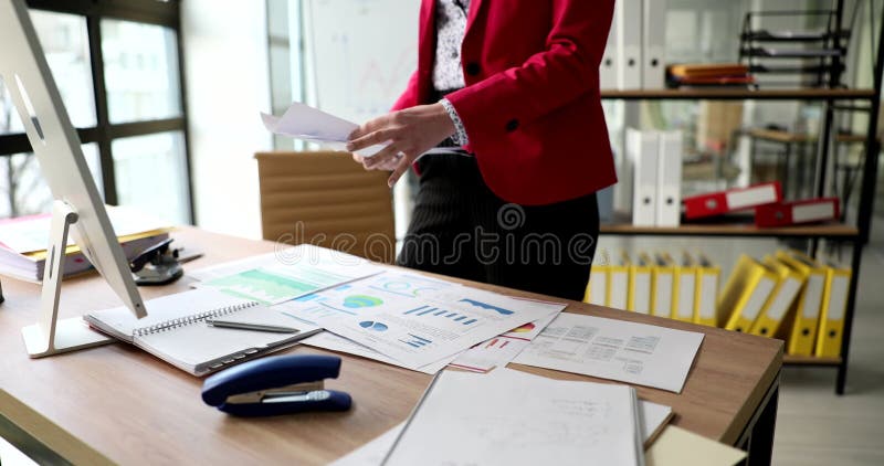 Marketing Analyst Works with Charts and Graphs Stock Video - Video of ...