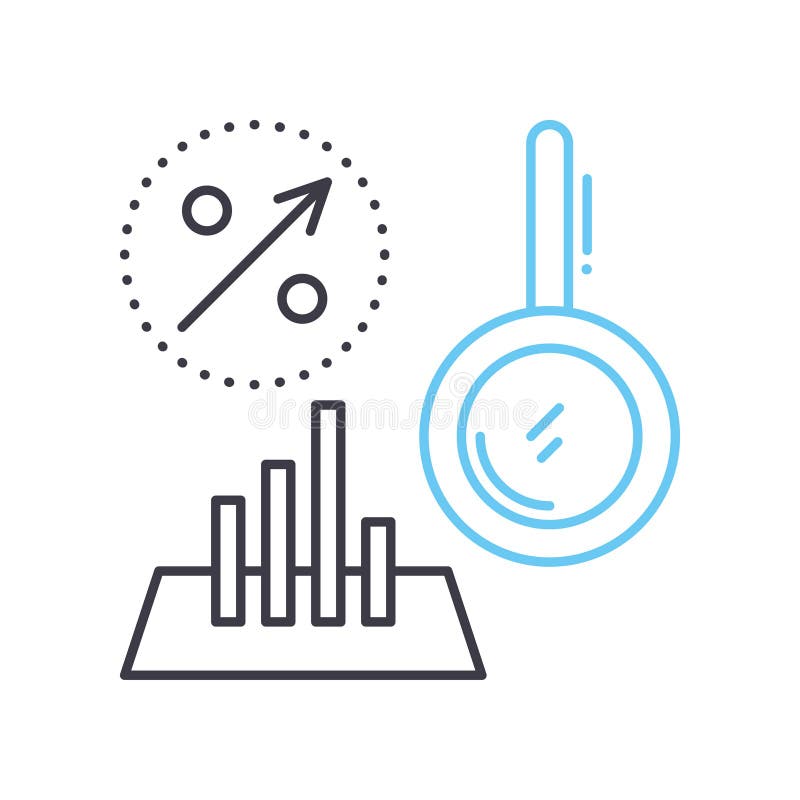 Marketing Analytics Line Icon, Outline Symbol, Vector Illustration ... Marketing Analytics Line Icon, Outline Symbol, Vector Illustration ...