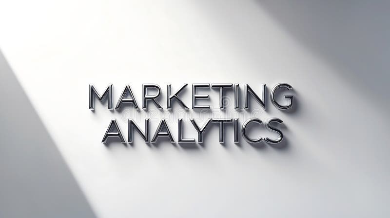 Marketing Analytics Text on a Softly Lit Background with Shadow Effects ...