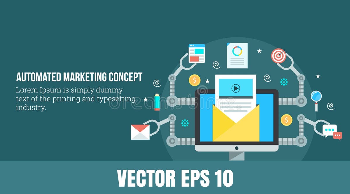 Automation Concept Web Banner Vector Stock Illustrations – 4,296 ...