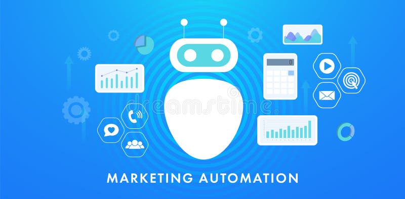 Marketing Automation - Digital Business Technology Process Concept ...