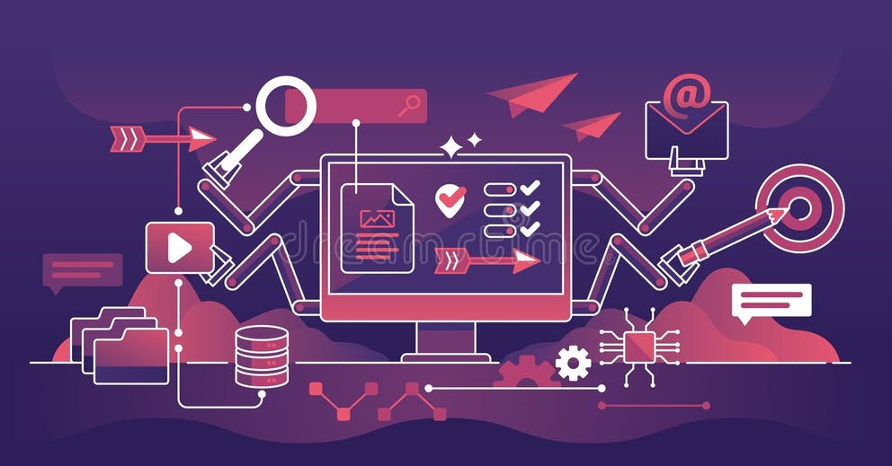 Marketing Automation Involves Optimizing Tasks Using Digital Tools. Key Objects, ... Stock ...