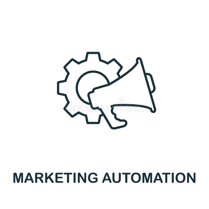 Marketing Automation Outline Icon. Thin Line Concept Element from Crm ...