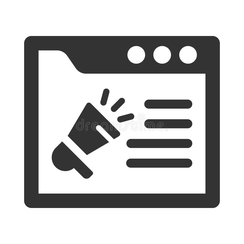 Marketing blogger Icon stock vector. Illustration of advertisement ...