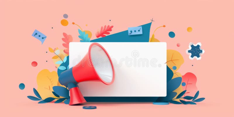 Marketing Campaign Concept with Blank Area for Text. Stock Illustration ...