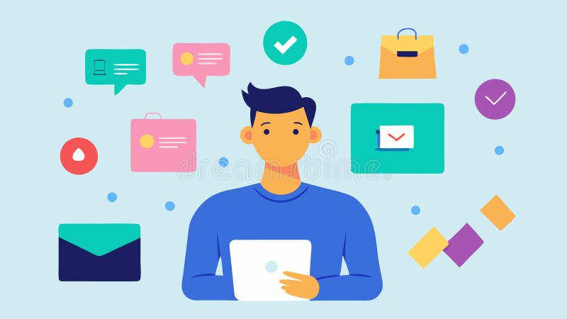 Marketing Campaign an Illustrator Brainstorms Ideas for a Digital ...