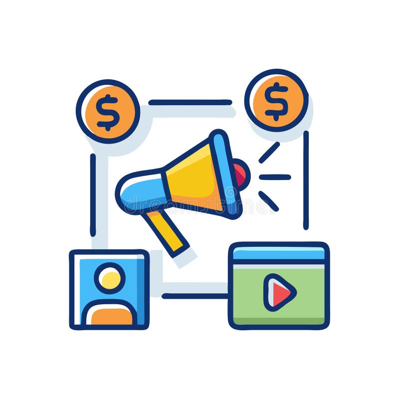 Marketing Campaign Management Icon Stock Vector - Illustration of ...