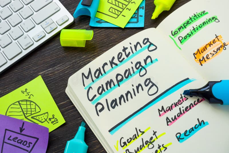 Marketing Campaign Planning on the Pages. Stock Image - Image of office ...