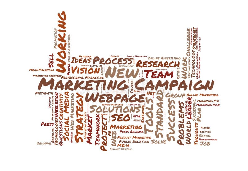 Marketing Campaign Word Cloud Stock Illustration - Illustration of ...