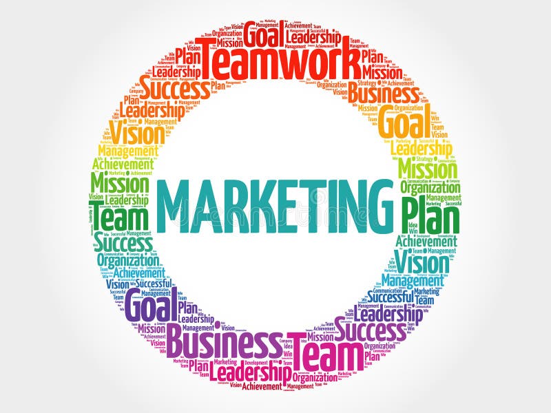 Marketing Circle Word Cloud Stock Illustration - Illustration of ...