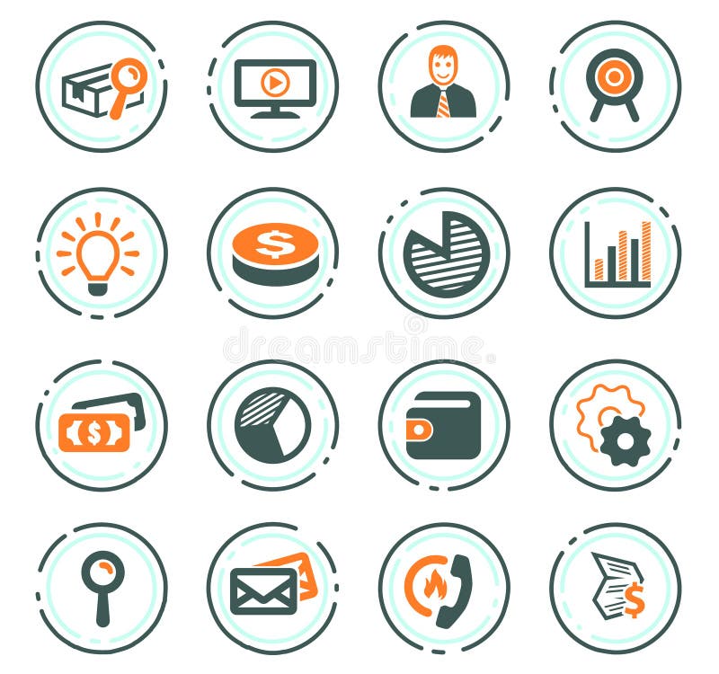 Marketing icons set stock vector. Illustration of icon - 155367723