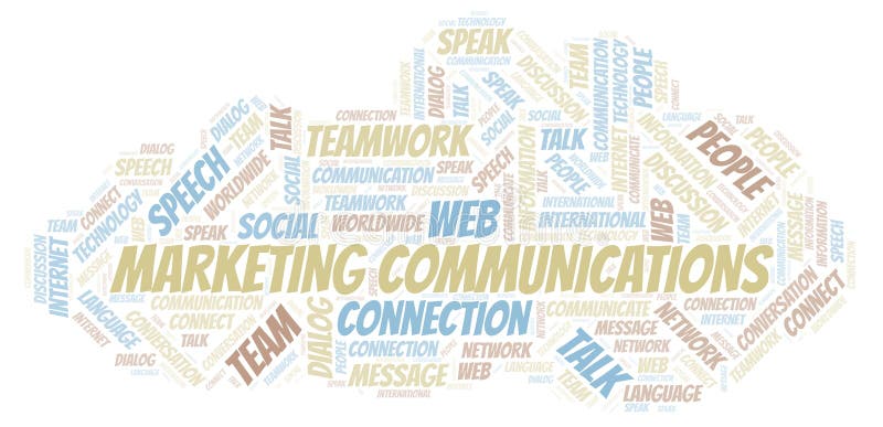 Marketing Communications Word Cloud. Stock Illustration - Illustration ...