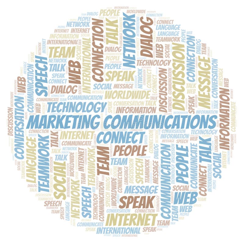 Marketing Communications Word Cloud. Stock Illustration - Illustration ...