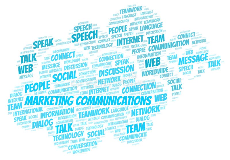 Marketing Communications Word Cloud Stock Illustration - Illustration ...