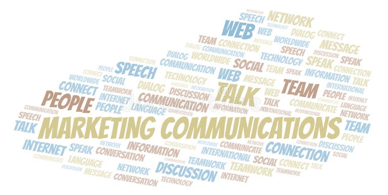 Marketing Communications Word Cloud Stock Illustration - Illustration ...