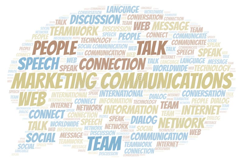 Marketing Communications Word Cloud Stock Illustration - Illustration ...