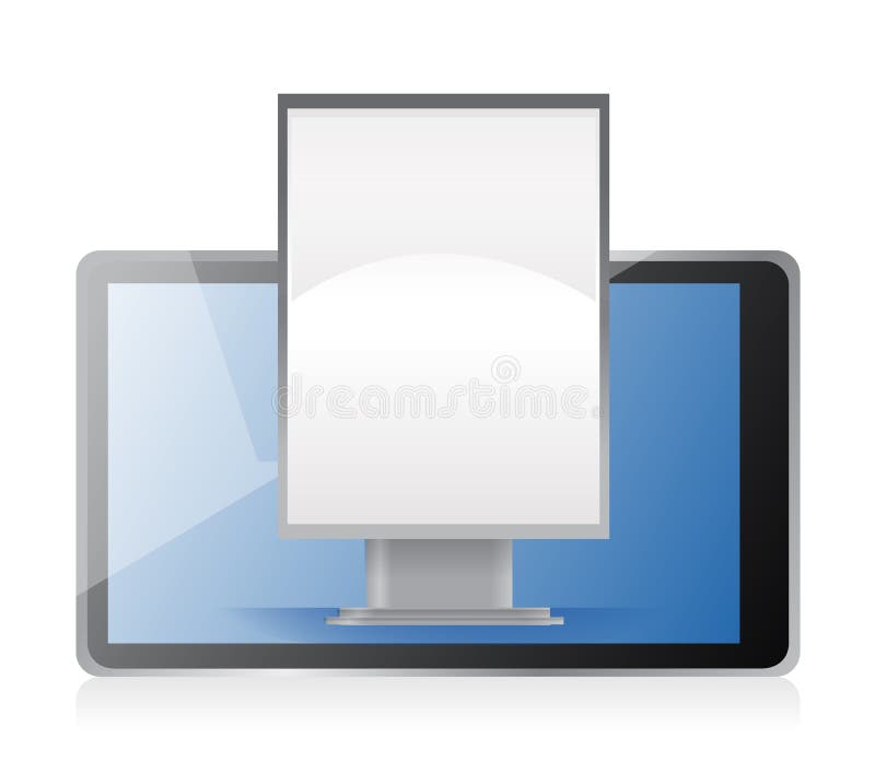 Marketing Concept Ad Stand on Tablet Stock Illustration - Illustration ...
