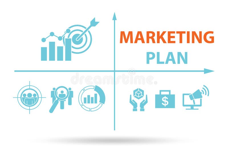 Marketing Concept Illustration with Key Elements Stock Illustration ...