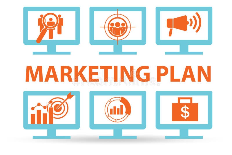 Marketing Concept Illustration with Key Elements Stock Illustration ...