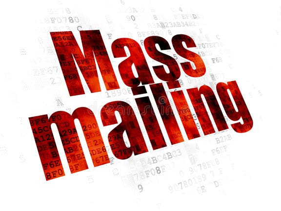 Marketing Concept: Mass Mailing on Digital Background Stock Image ...