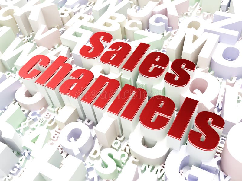 Marketing Concept: Sales Channels on Alphabet Background Stock Image ...
