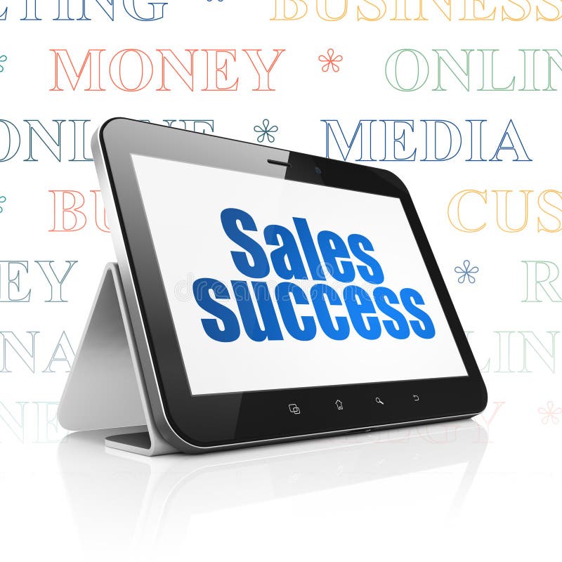 Marketing Concept: Tablet Computer with Sales Success on Display Stock ... Marketing Concept: Tablet Computer with Sales Success on Display Stock ...