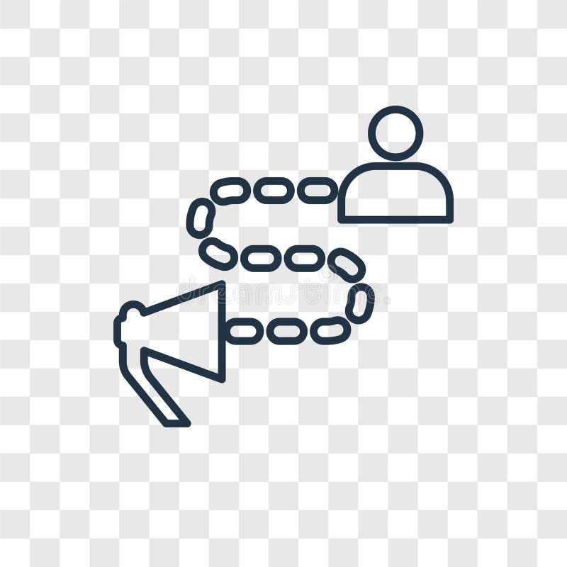 Marketing Concept Vector Linear Icon Isolated on Transparent Background ...