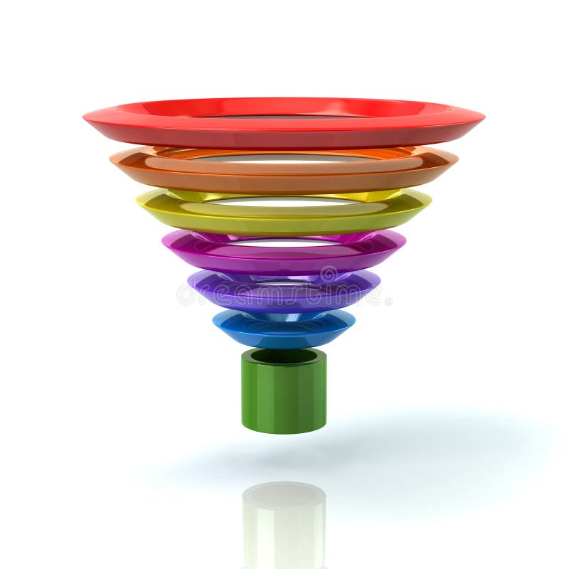 Conversion Funnel stock vector. Illustration of visualisation - 46498900