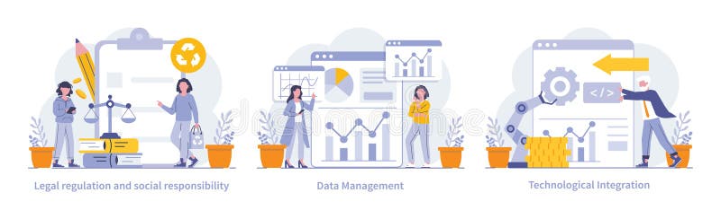 Marketing and Customer Focus Concept. Flat Vector Illustration. Stock ...