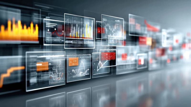 Marketing Dashboard Displays Data Visualizations for Business Analysis in a Digital Environment ...