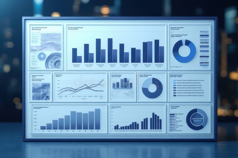 Marketing Dashboard Visualization Simplified Stock Illustration ...
