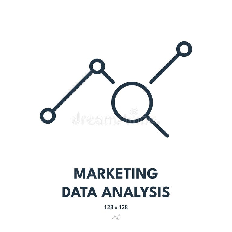 Marketing Data Analysis Icon. Report, Analytics, Statistics. Editable ...
