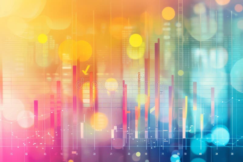 Marketing Data Insights on a Colorful Abstract Background. Stock ...