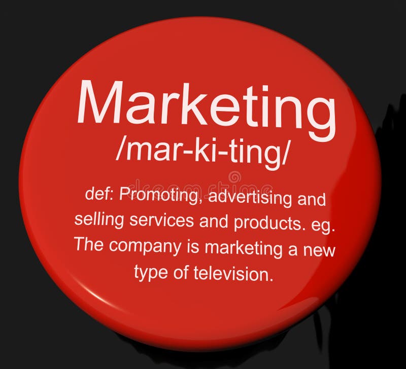 Marketing Definition Button Showing Promotion Sales and Advertis Stock ...
