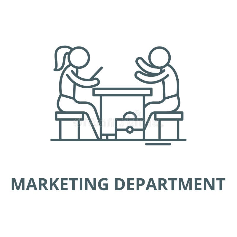 Marketing Department Vector Line Icon, Linear Concept, Outline Sign ... Marketing Department Vector Line Icon, Linear Concept, Outline Sign ...