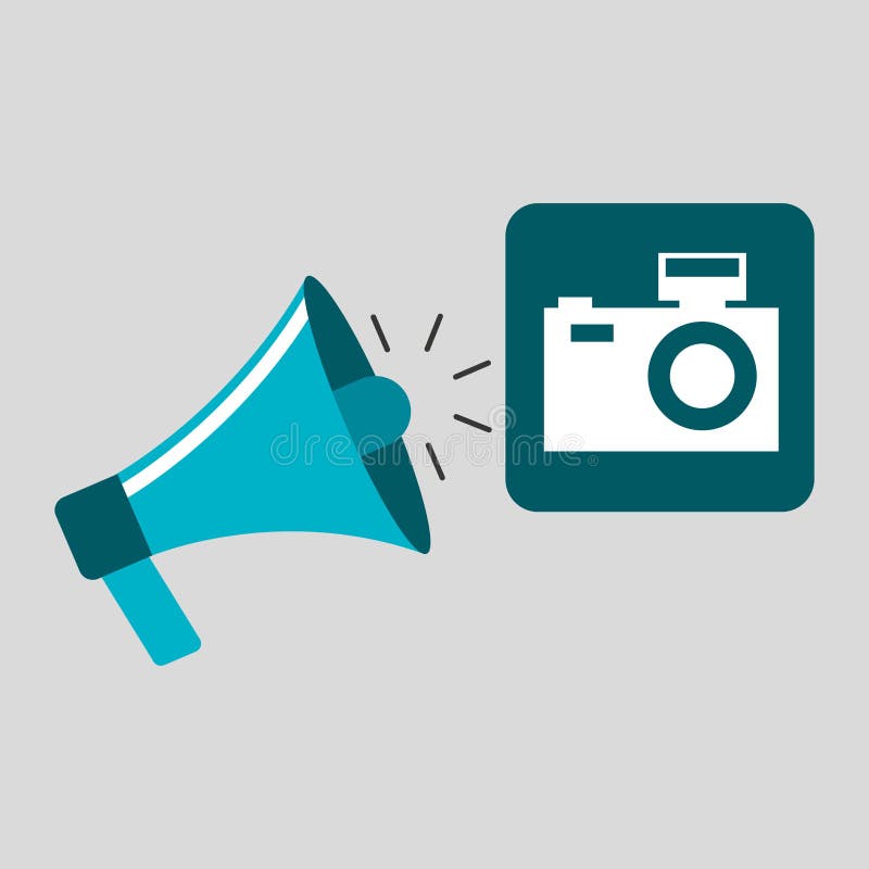 Marketing Digital Photo Camera Concept Stock Vector - Illustration of ...