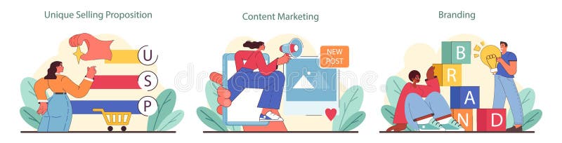 Marketing Essentials Set. Capturing Unique Selling Propositions ...