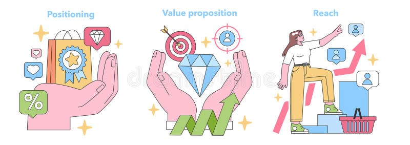 Marketing Essentials Set. Flat Vector Illustration Stock Illustration ...