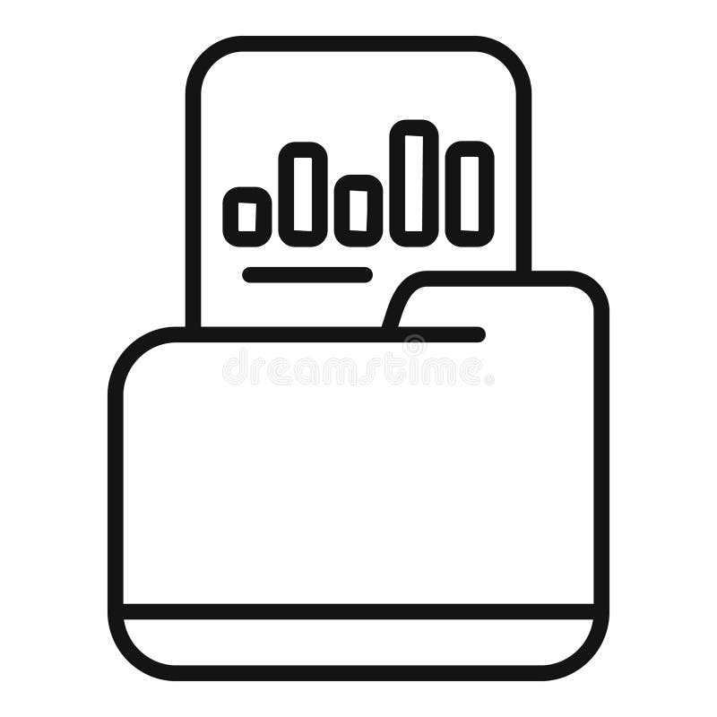 Marketing File Folder Icon Outline Vector. Mobile Claim Stock ...