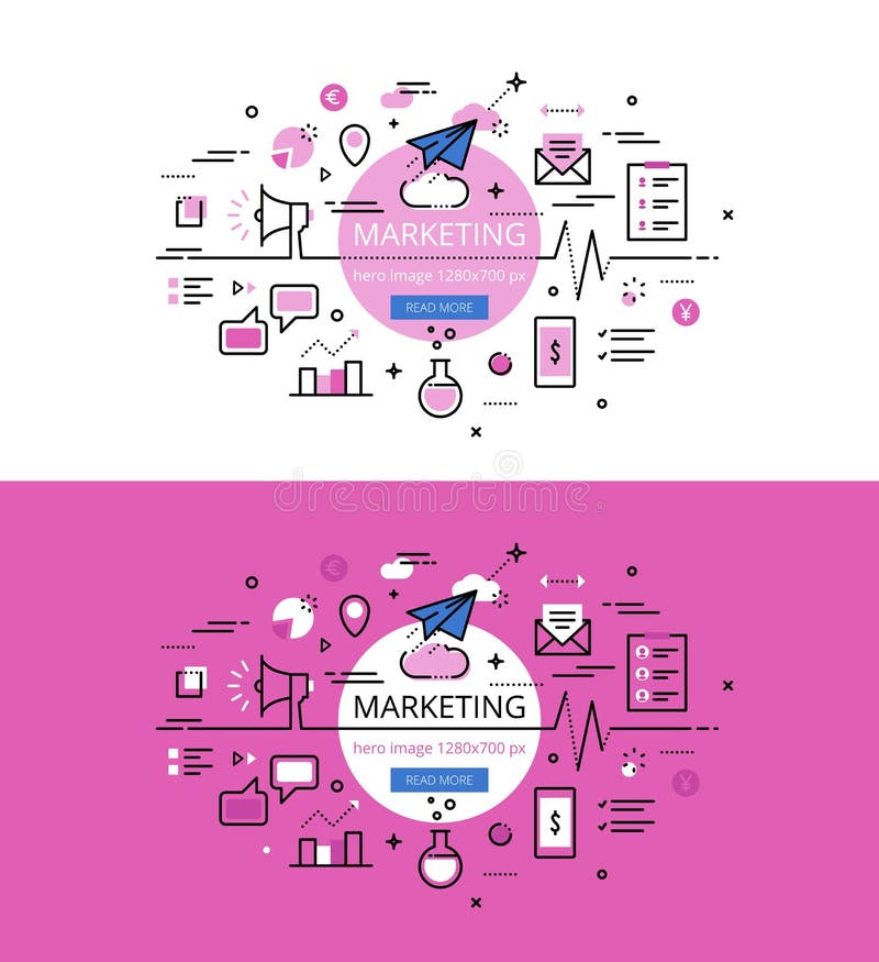 Marketing. Flat Line Color Hero Images and Hero Banners Design C Stock ... Marketing. Flat Line Color Hero Images and Hero Banners Design C Stock ...