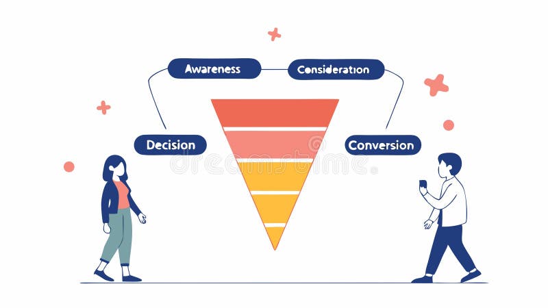 Marketing Funnel with Conversion Steps, Business Strategy, Vector ...