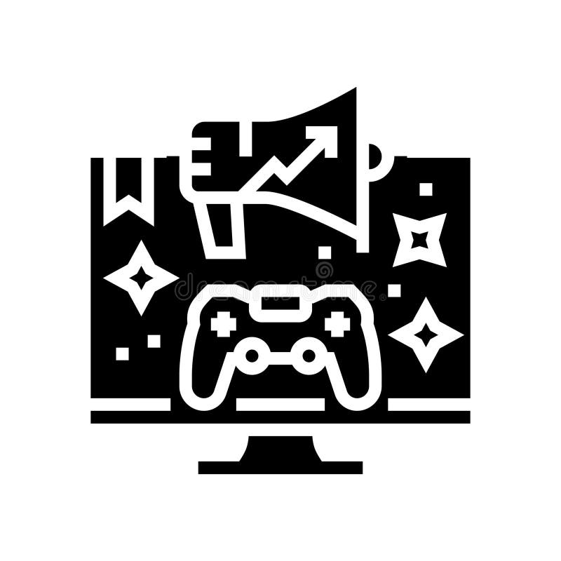 Marketing Game Development Glyph Icon Vector Illustration Stock Vector ...