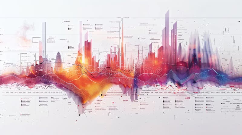 Marketing Graph with Clear Labels and Legends, Abstract Background ...