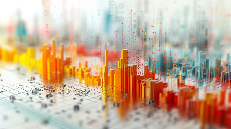 Marketing Graph with Clear Labels and Legends, Abstract Background ...