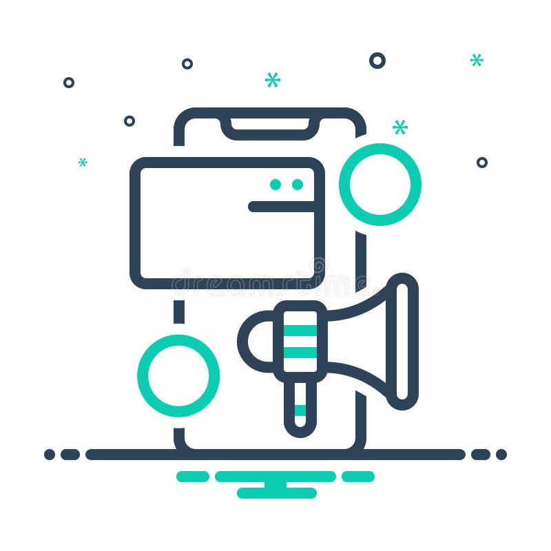 Mix Icon for Marketing, Digital and Pay Stock Vector - Illustration of ...