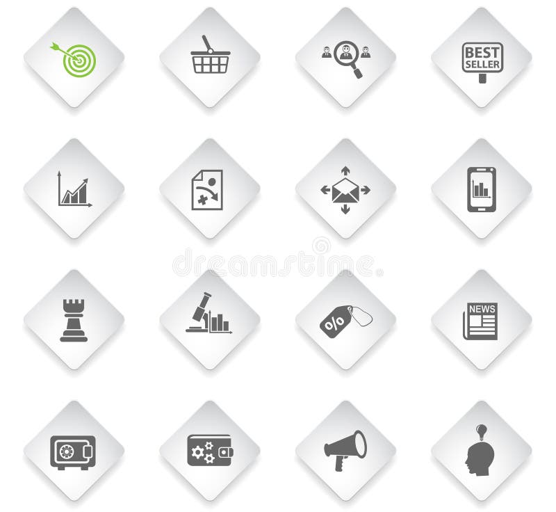 Marketing icon set stock illustration. Illustration of castle - 88626848