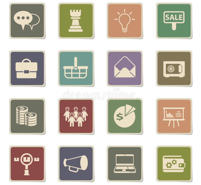 Marketing icon set stock illustration. Illustration of basket - 121864229