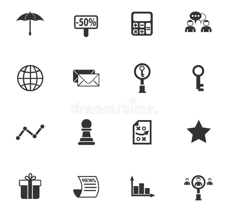 Marketing icon set stock vector. Illustration of message - 141425619